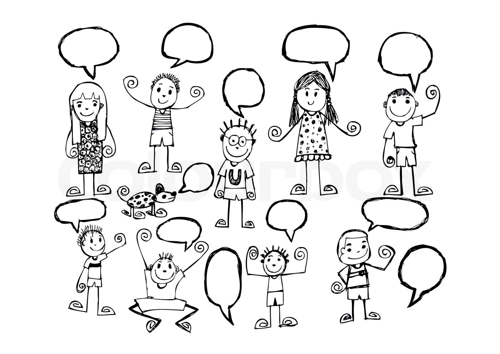 tale, boble, børn | Stock vektor | Colourbox
