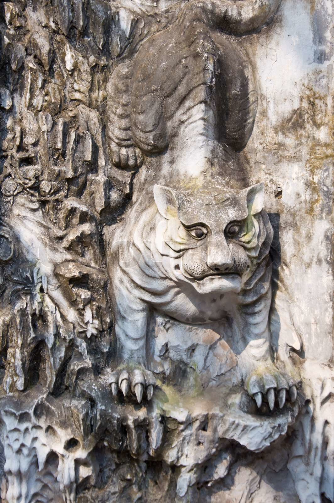 Old tiger statue | Stock image | Colourbox