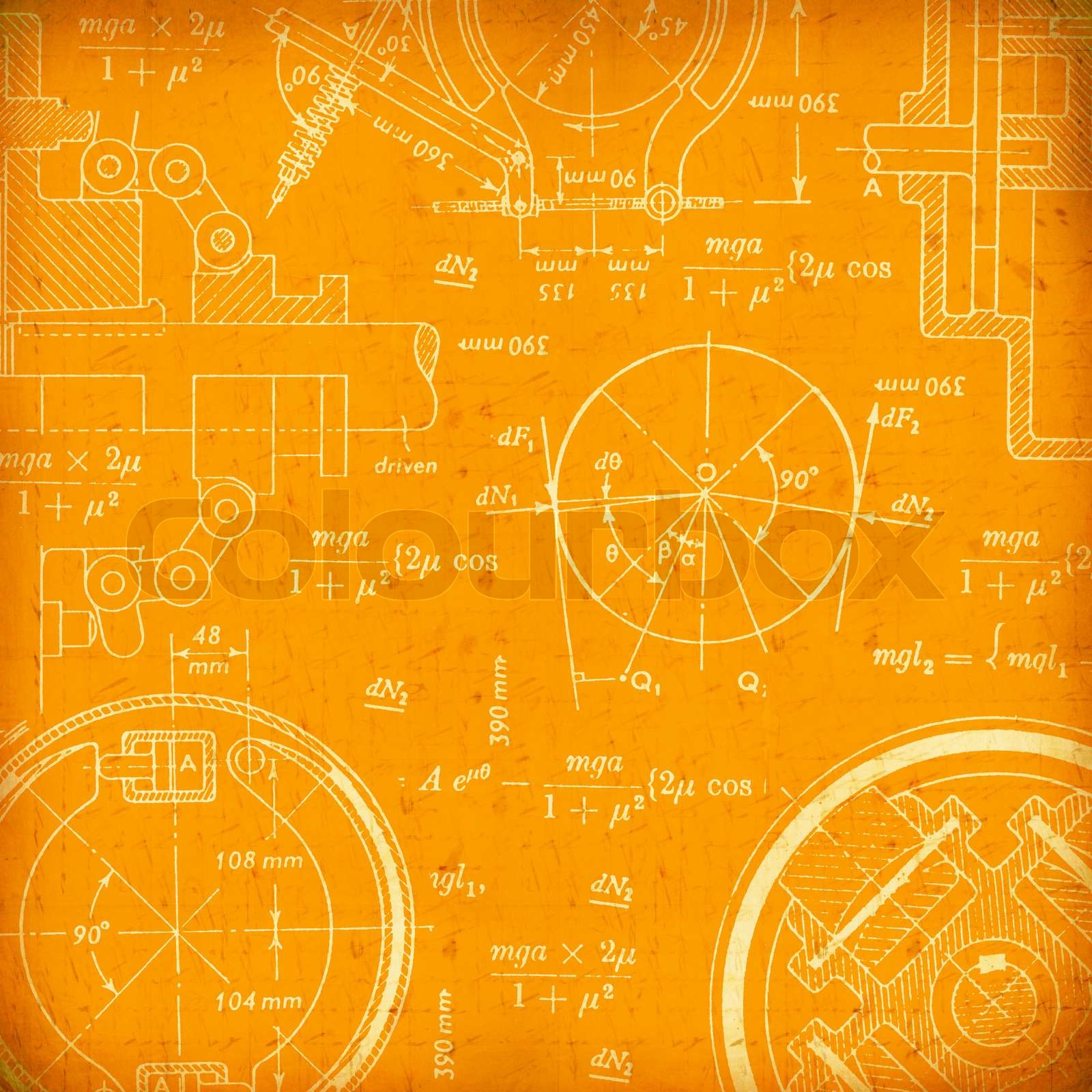Mathematical Engineering Background | Stock image | Colourbox