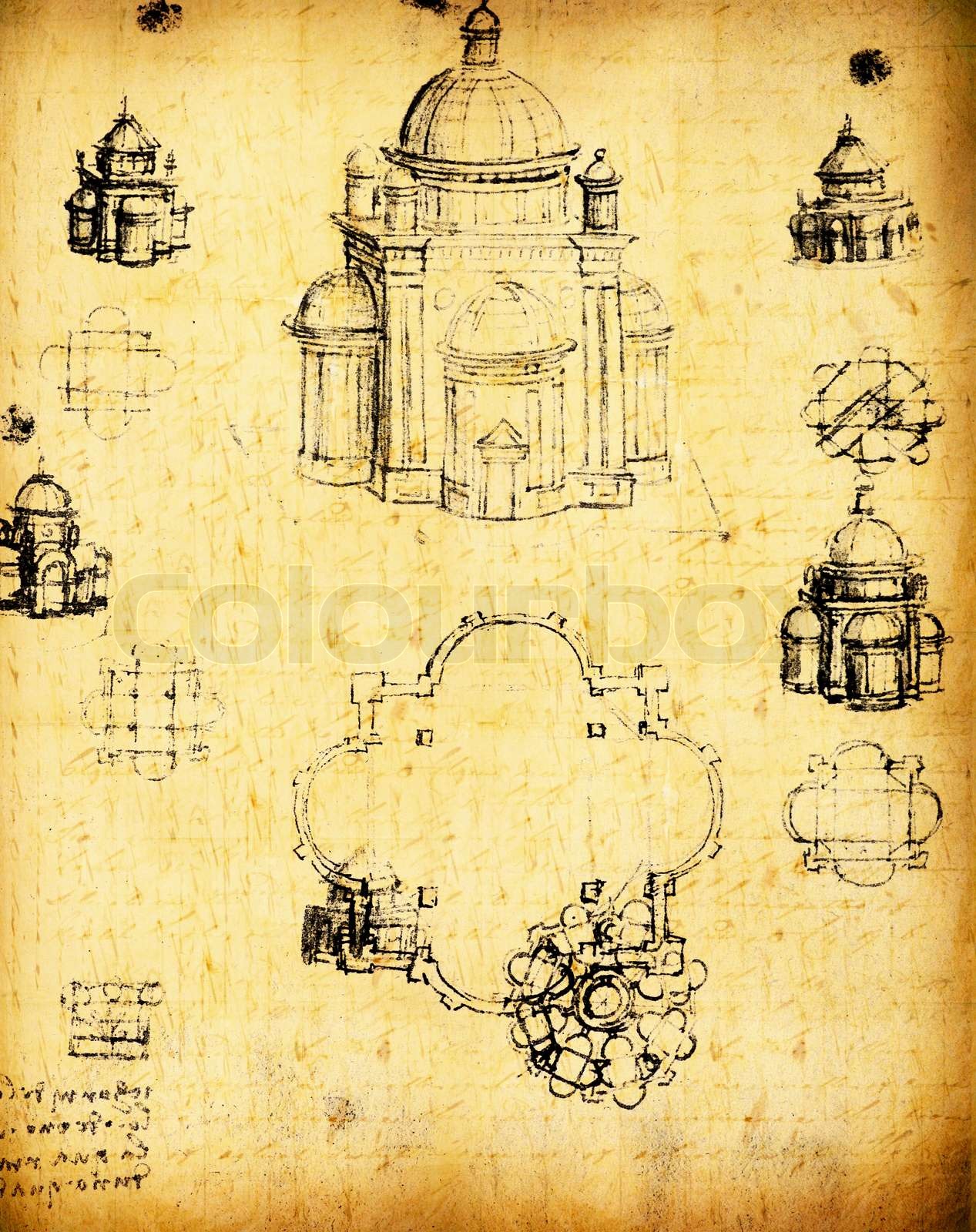 Old Engineering Drawing | Stock image | Colourbox