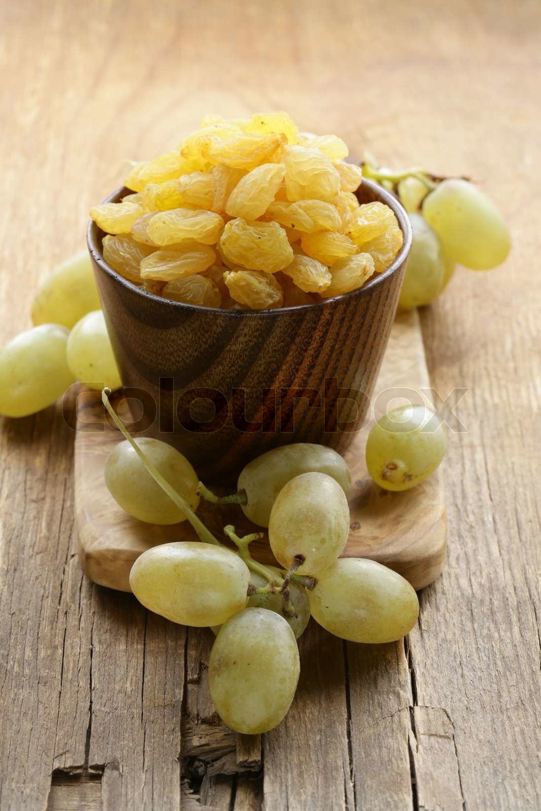 dried white grapes (raisins) | Stock image | Colourbox