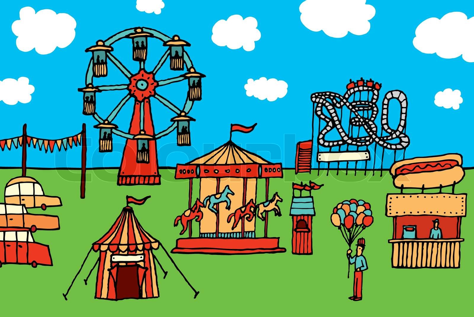 Cartoon Karneval / Freizeitpark | Stock-Vektor | Colourbox