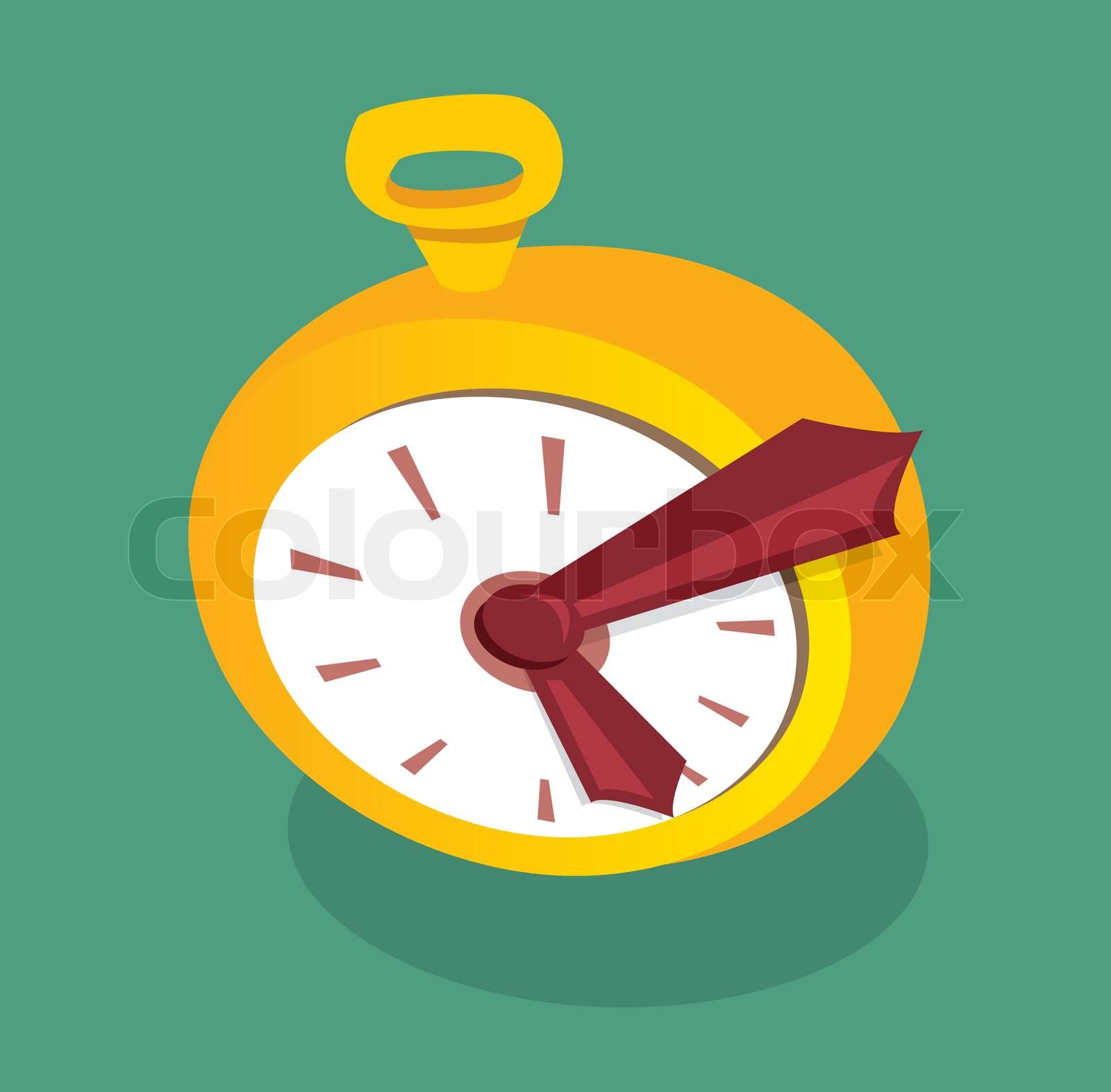 Cartoon golden clock | Stock vector | Colourbox