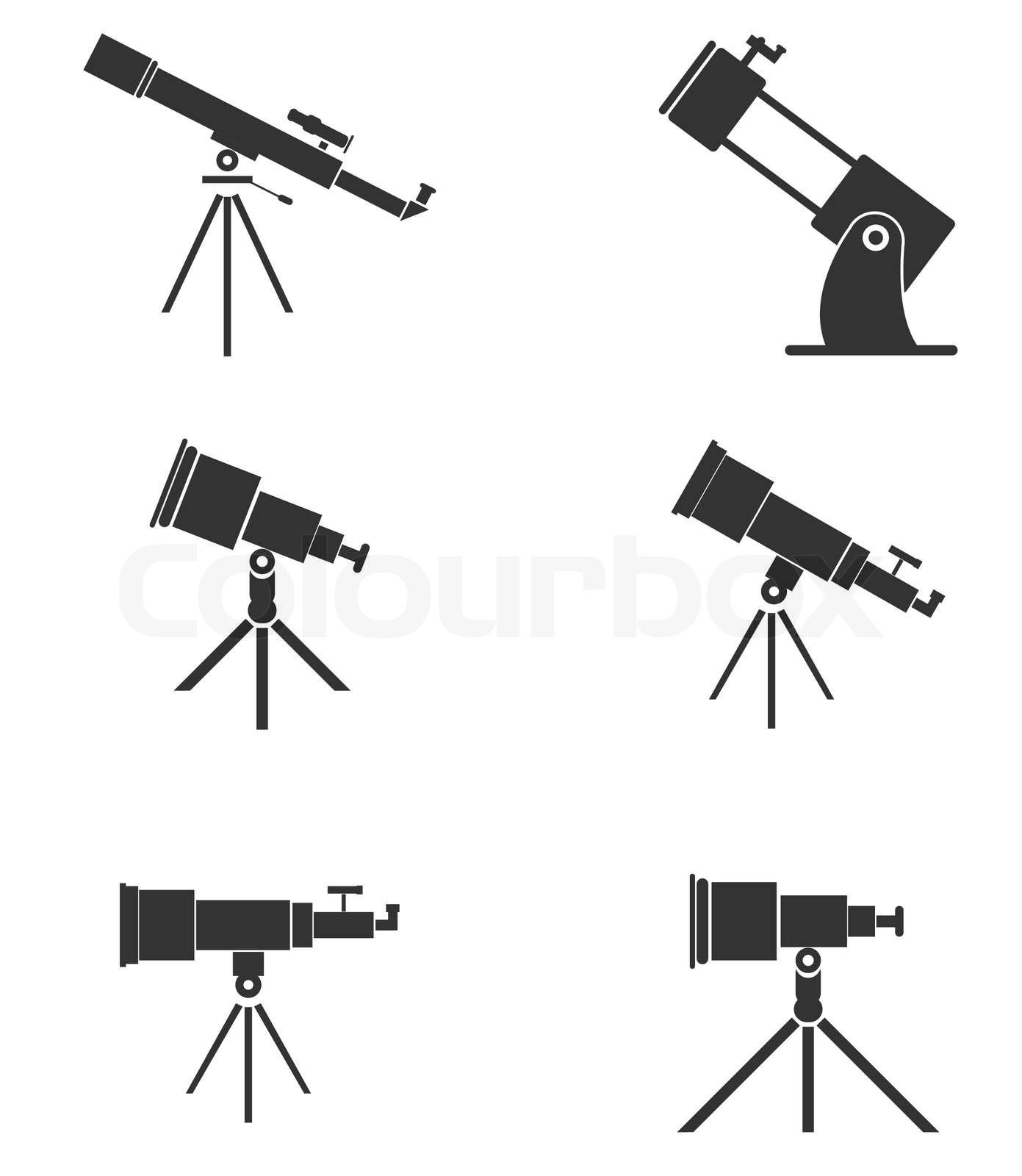 Set of Telescopes | Stock vector | Colourbox