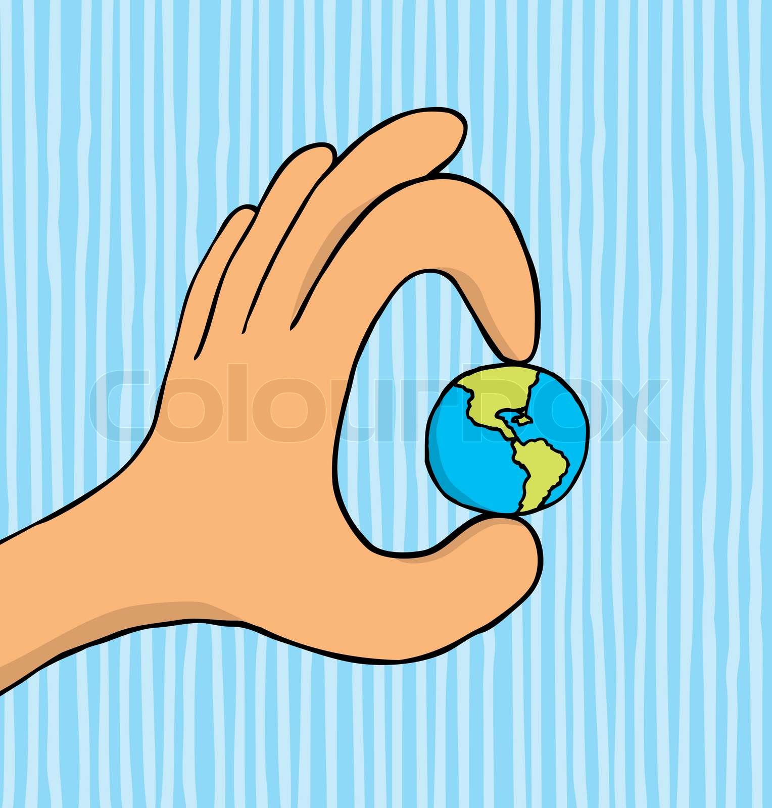 World in your hand | Stock vector | Colourbox