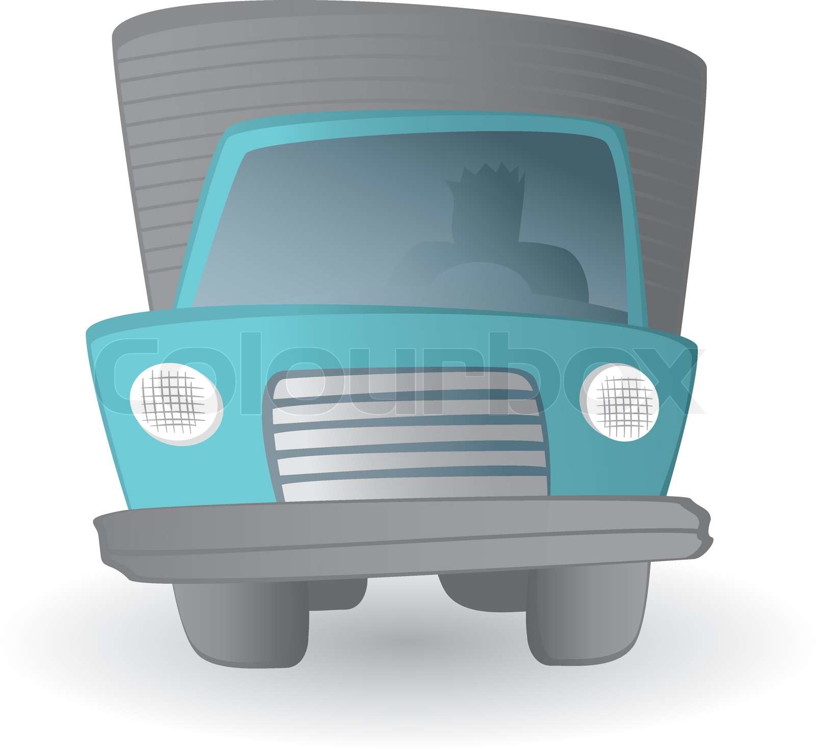 Cartoon truck driver / Land transportation vehicle | Stock vector ...