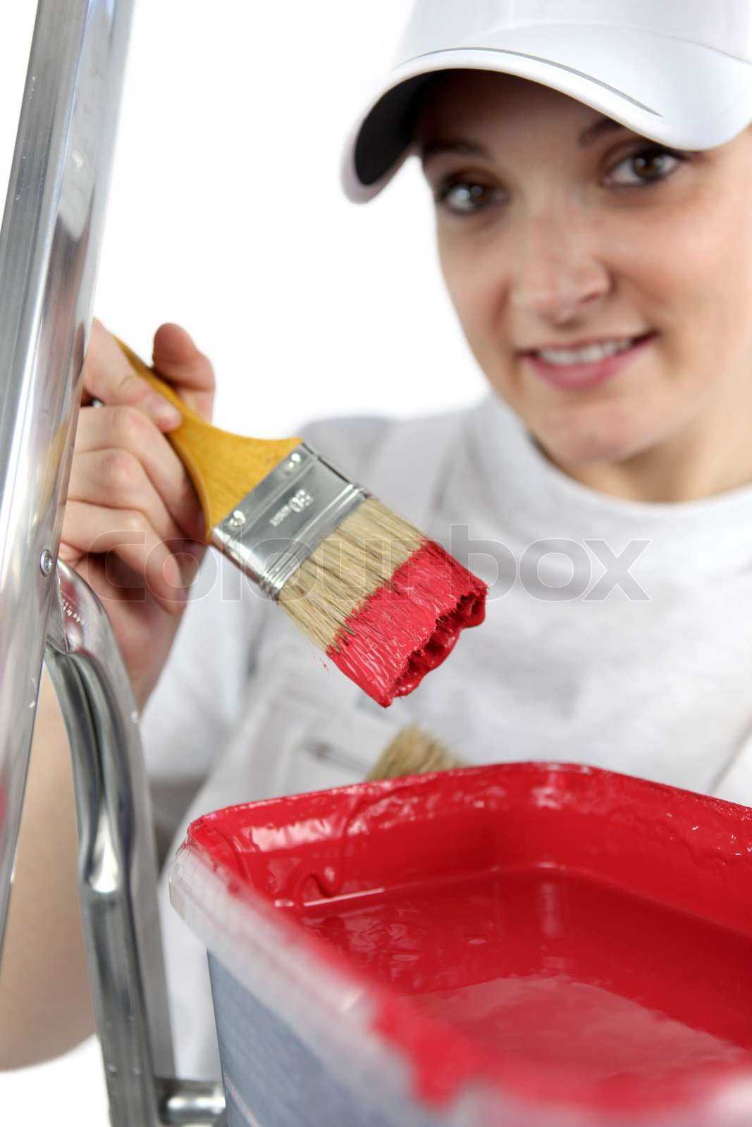 Kunsthandwerkerin Maler arbeiten | Stock Bild | Colourbox