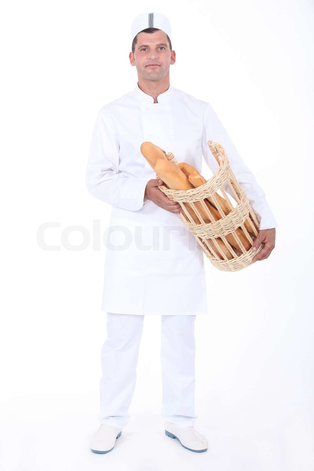 Baker mit Brotkorb | Stock Bild | Colourbox