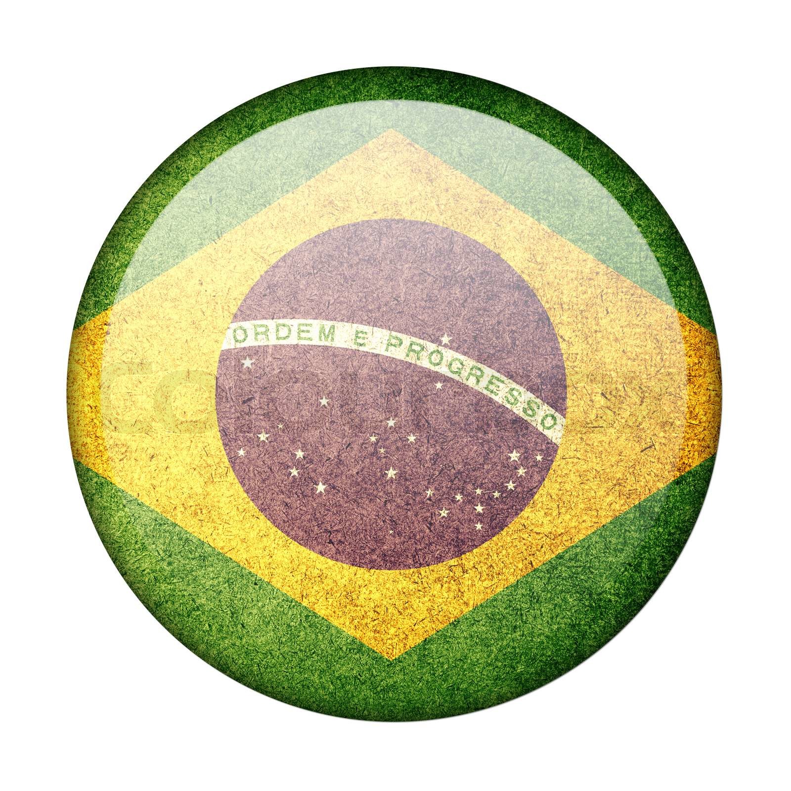 brazil button flag | Stock image | Colourbox