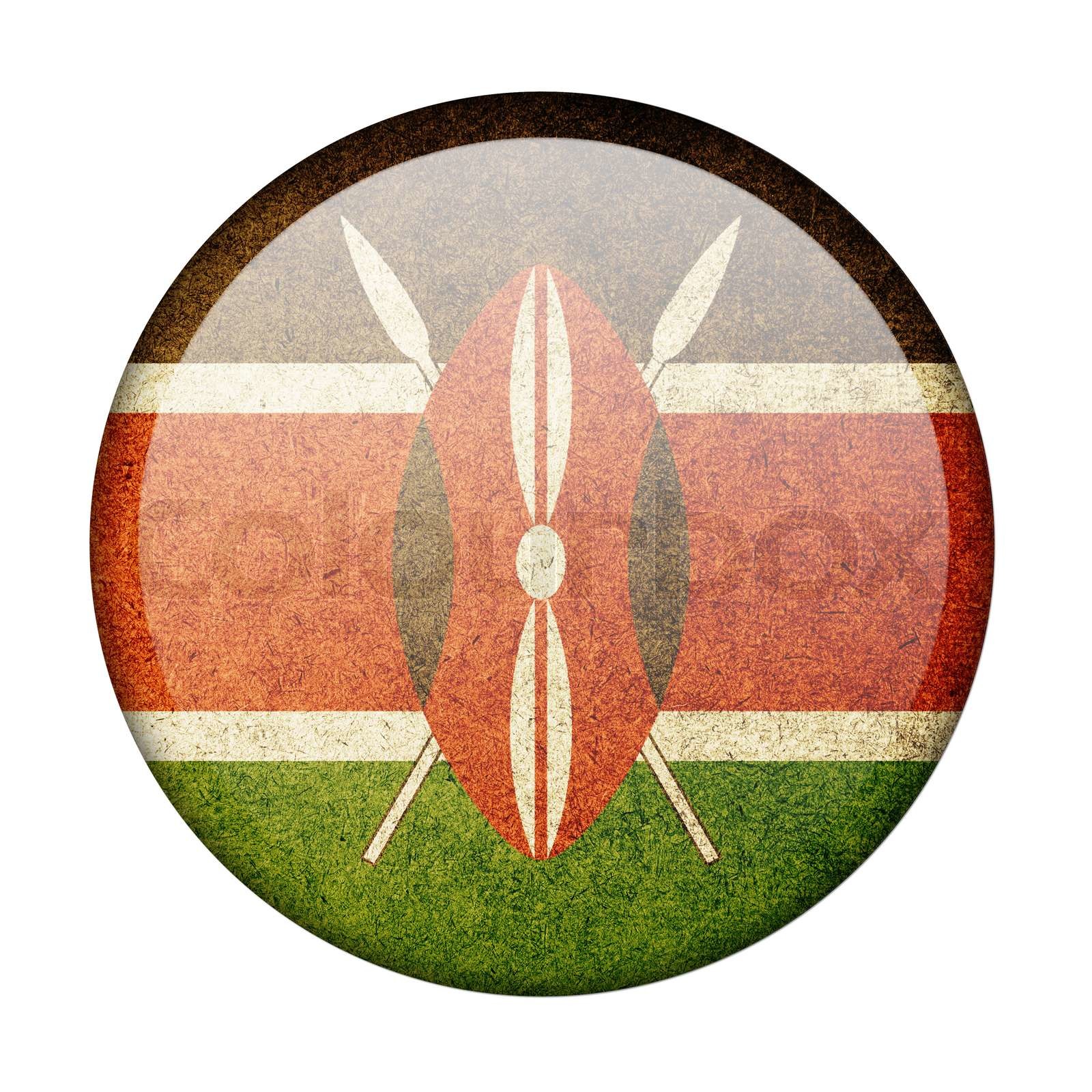 Kenya button flag | Stock image | Colourbox