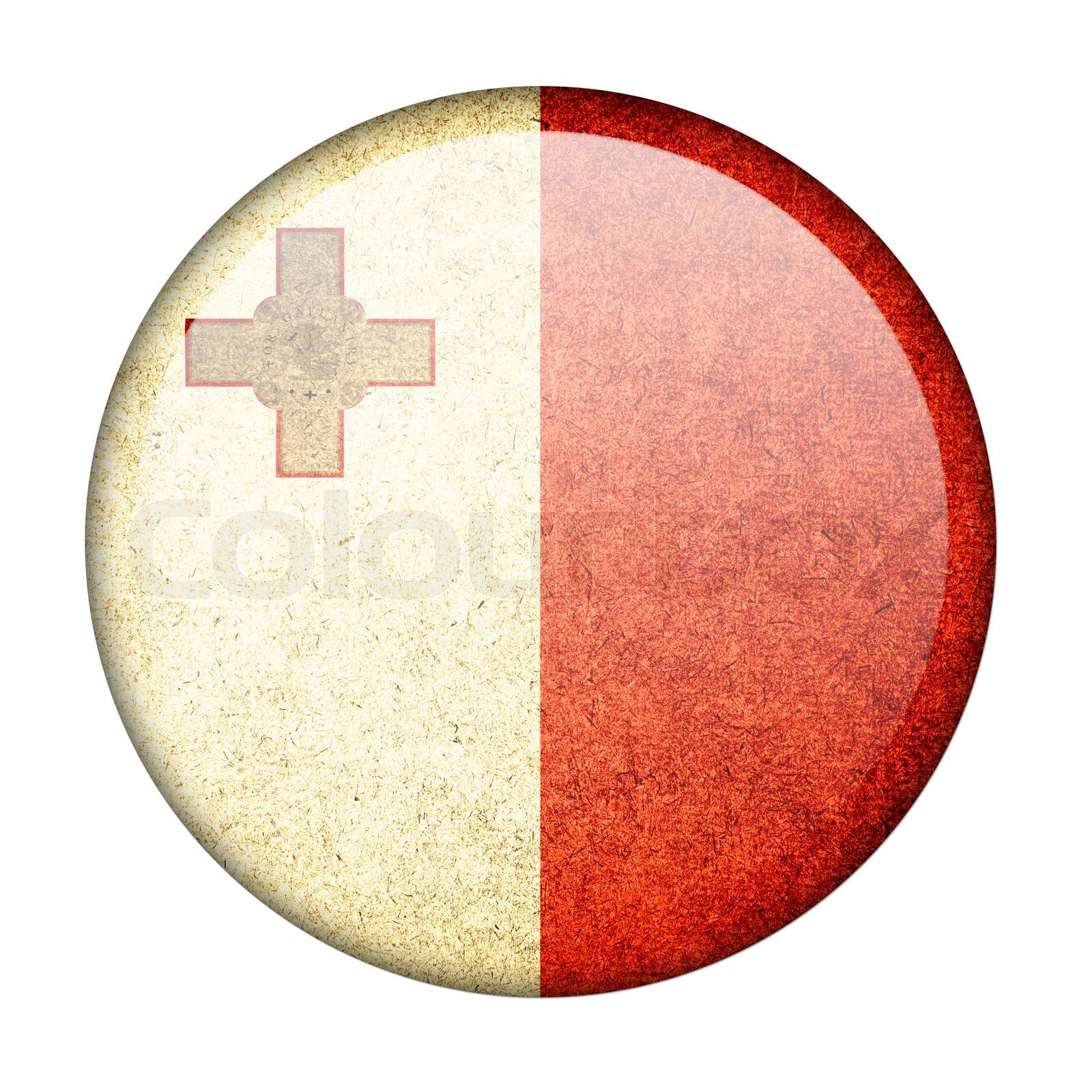 Malta button flag | Stock image | Colourbox