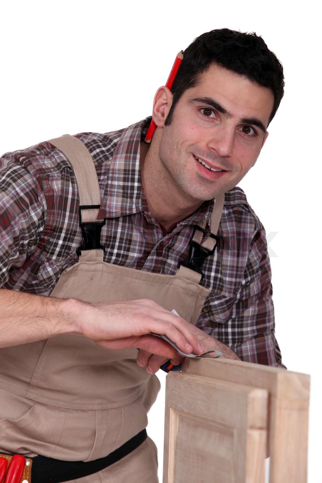 Woodworker Finishing A Window Frame Stock Image Colourbox woodworker-finishing-a-window-frame-stock-image-colourbox