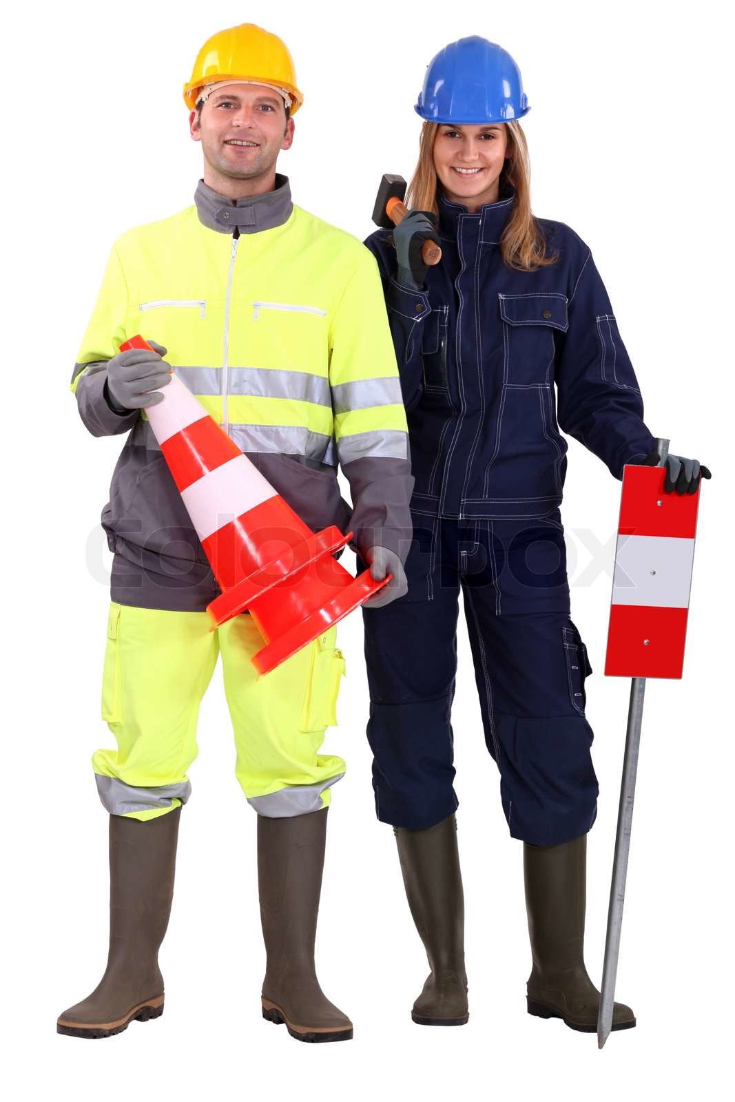 Civil construction workers | Stock image | Colourbox