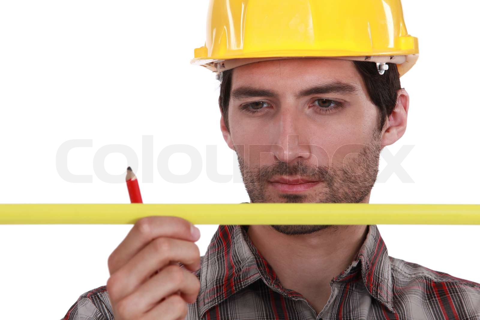 Man in a hardhat | Stock image | Colourbox