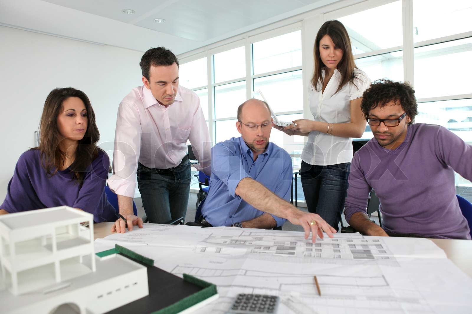 group of architects working | Stock image | Colourbox