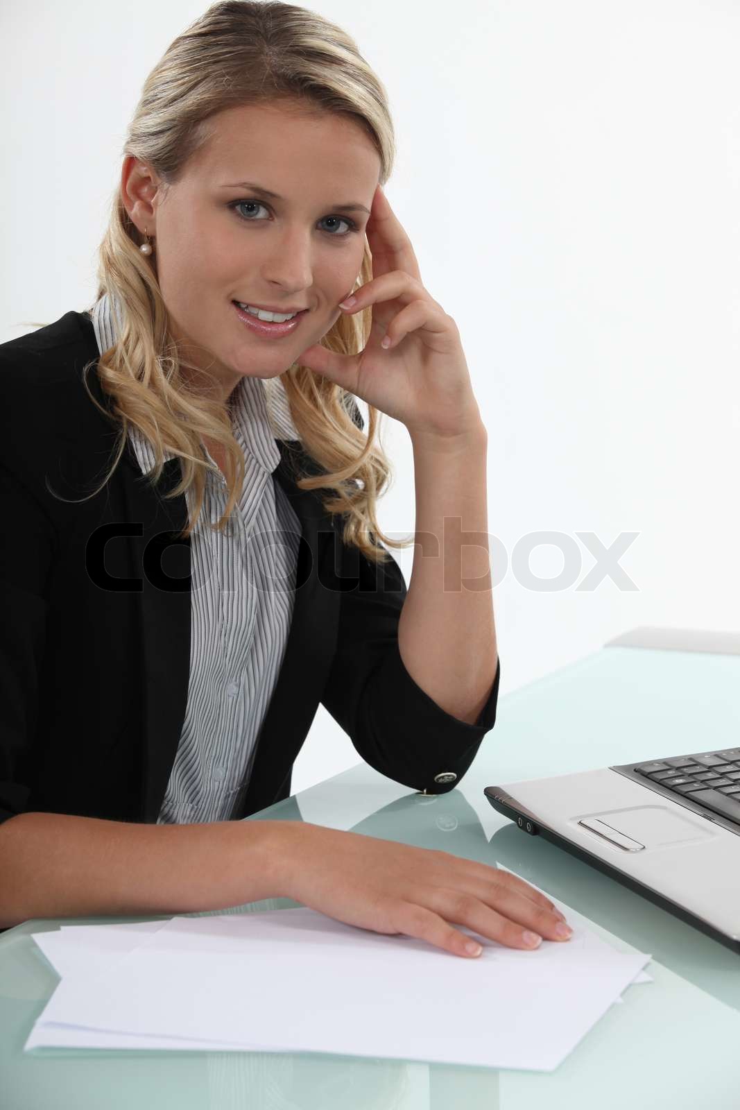 Portrait of an attractive secretary | Stock image | Colourbox