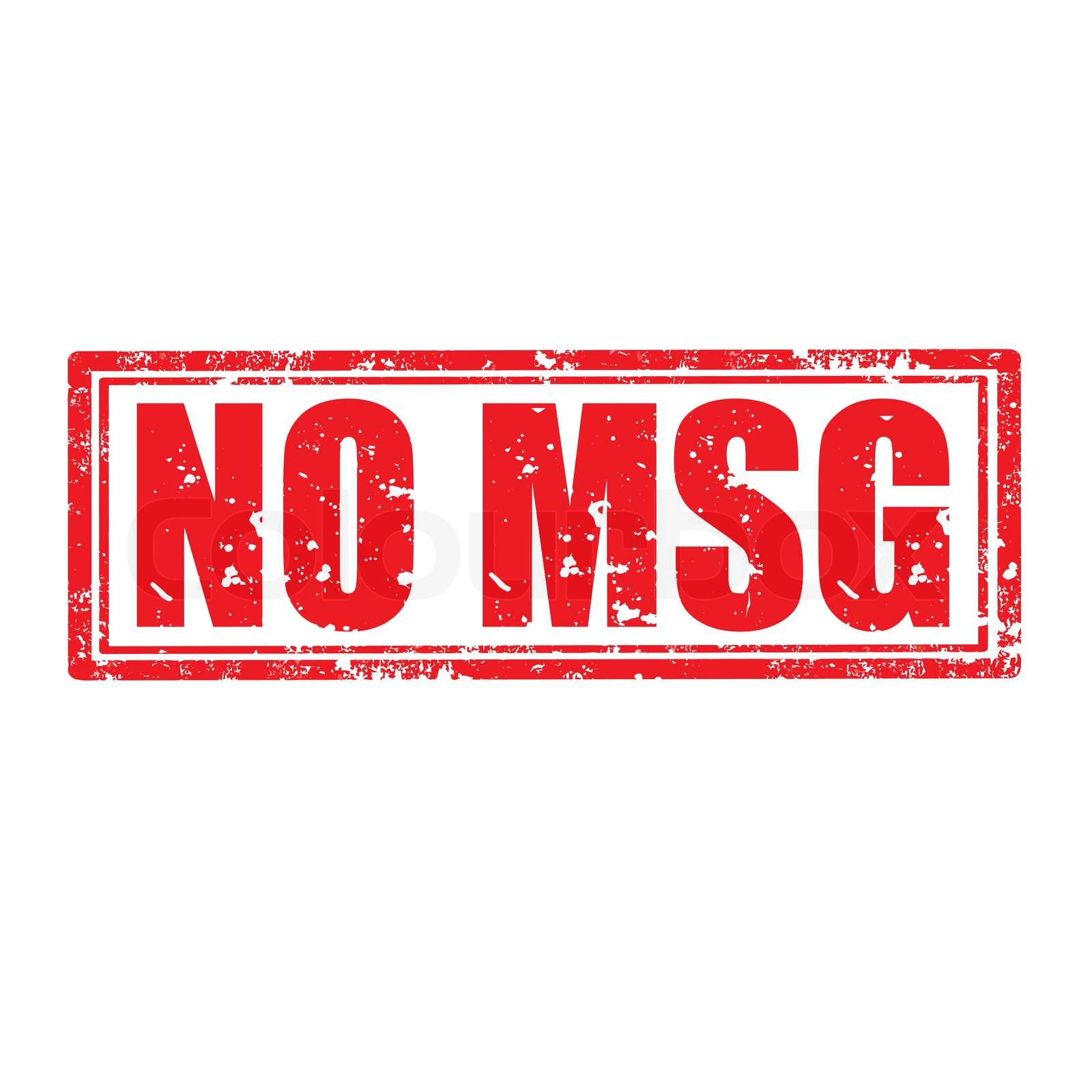 No MSG-stamp | Stock vector | Colourbox