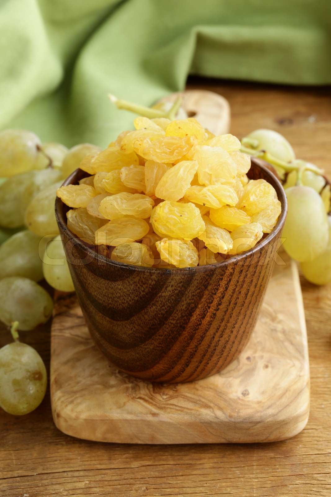 dried white grapes (raisins) | Stock image | Colourbox