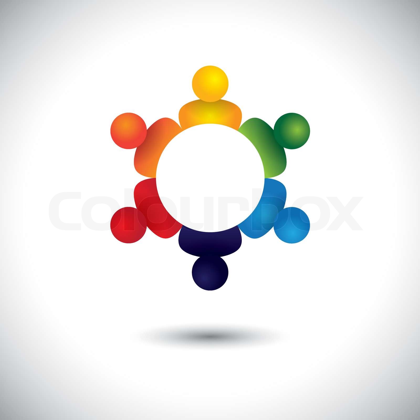 young kids playing in circle or student study group vector | Stock ...