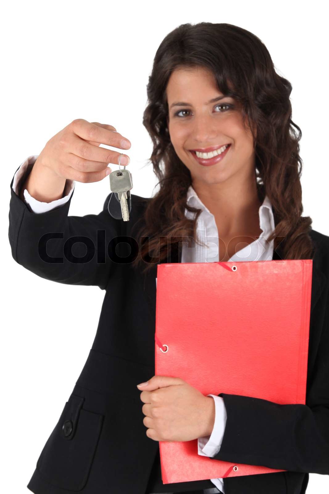 Female estate-agent | Stock image | Colourbox