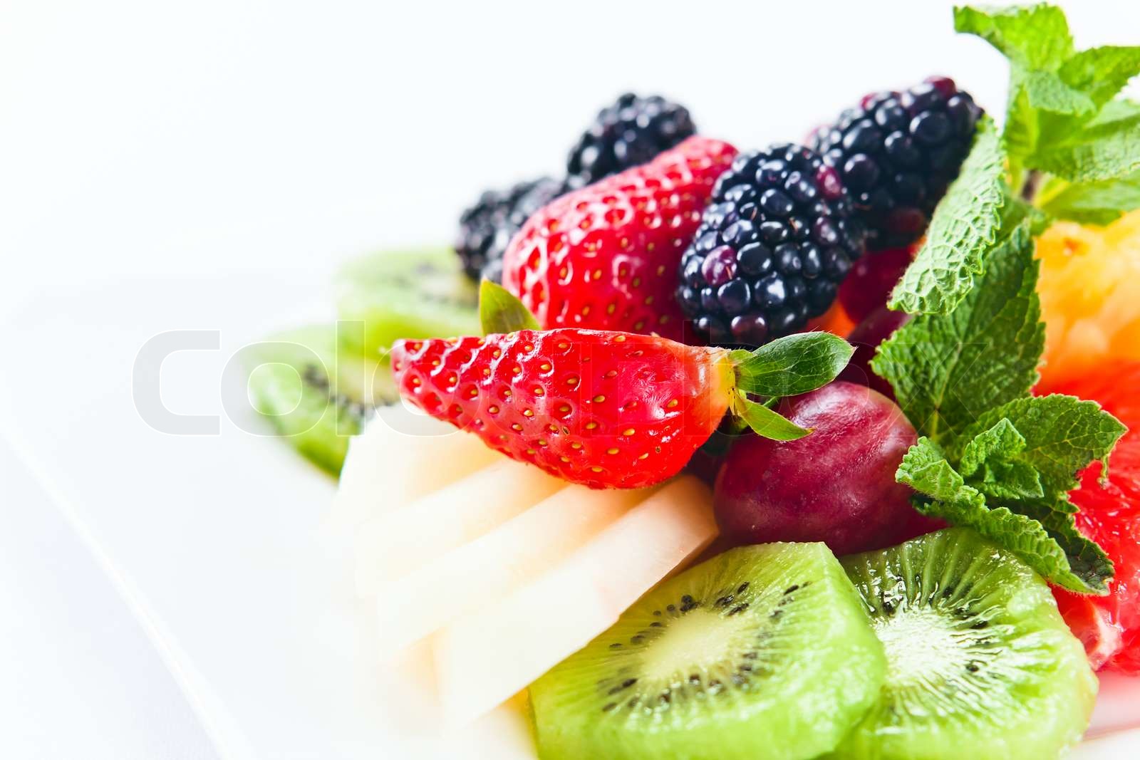 fruits with mint | Stock image | Colourbox