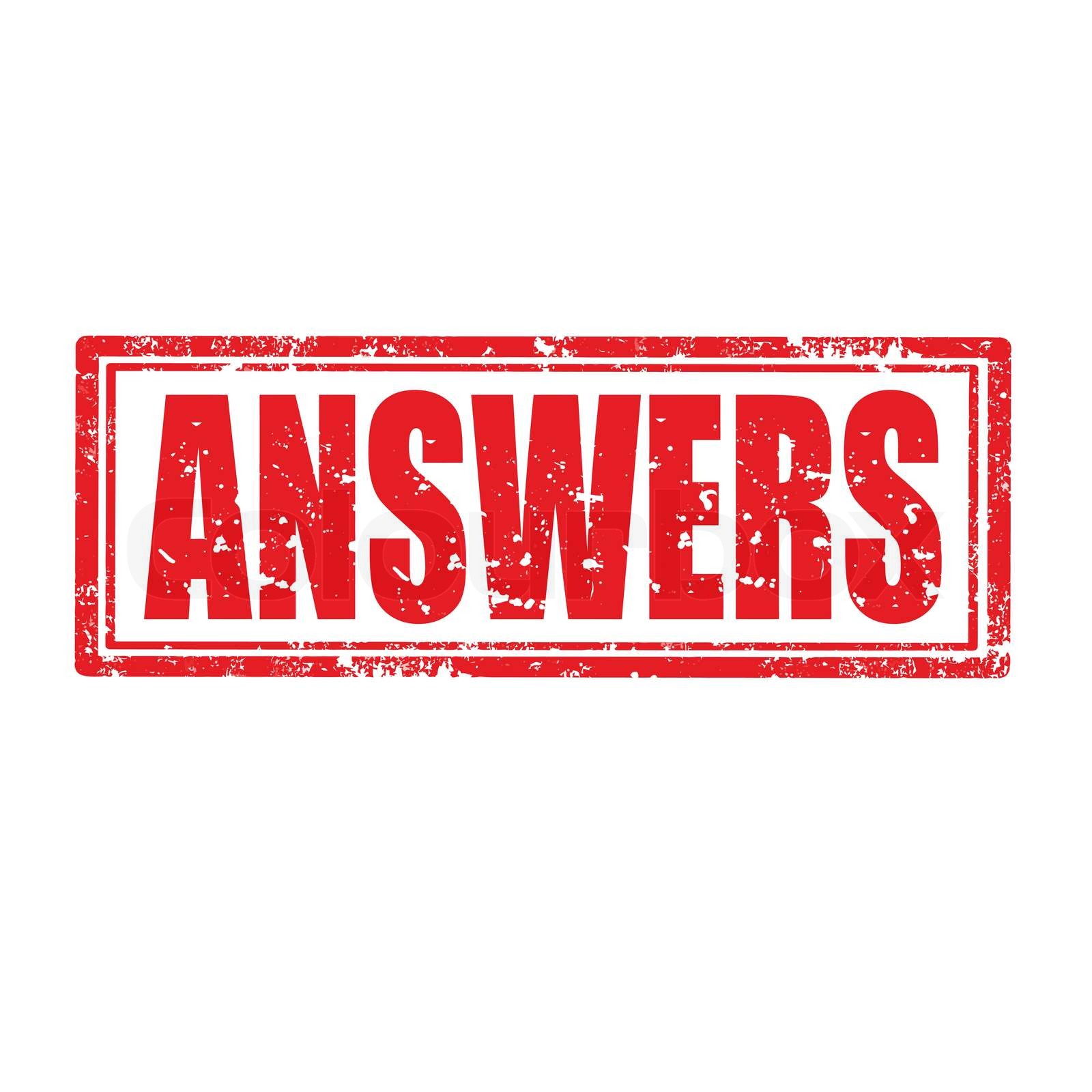 Answers-stamp | Stock vector | Colourbox