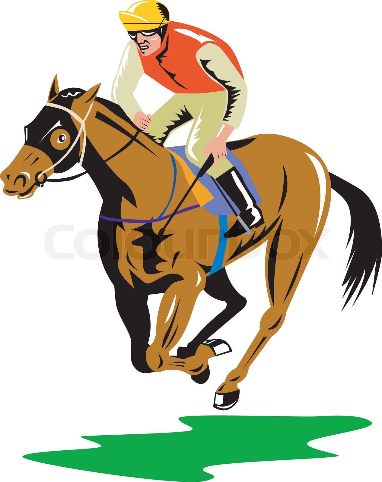 Horse Racing Equestrian Retro | Stock vector | Colourbox