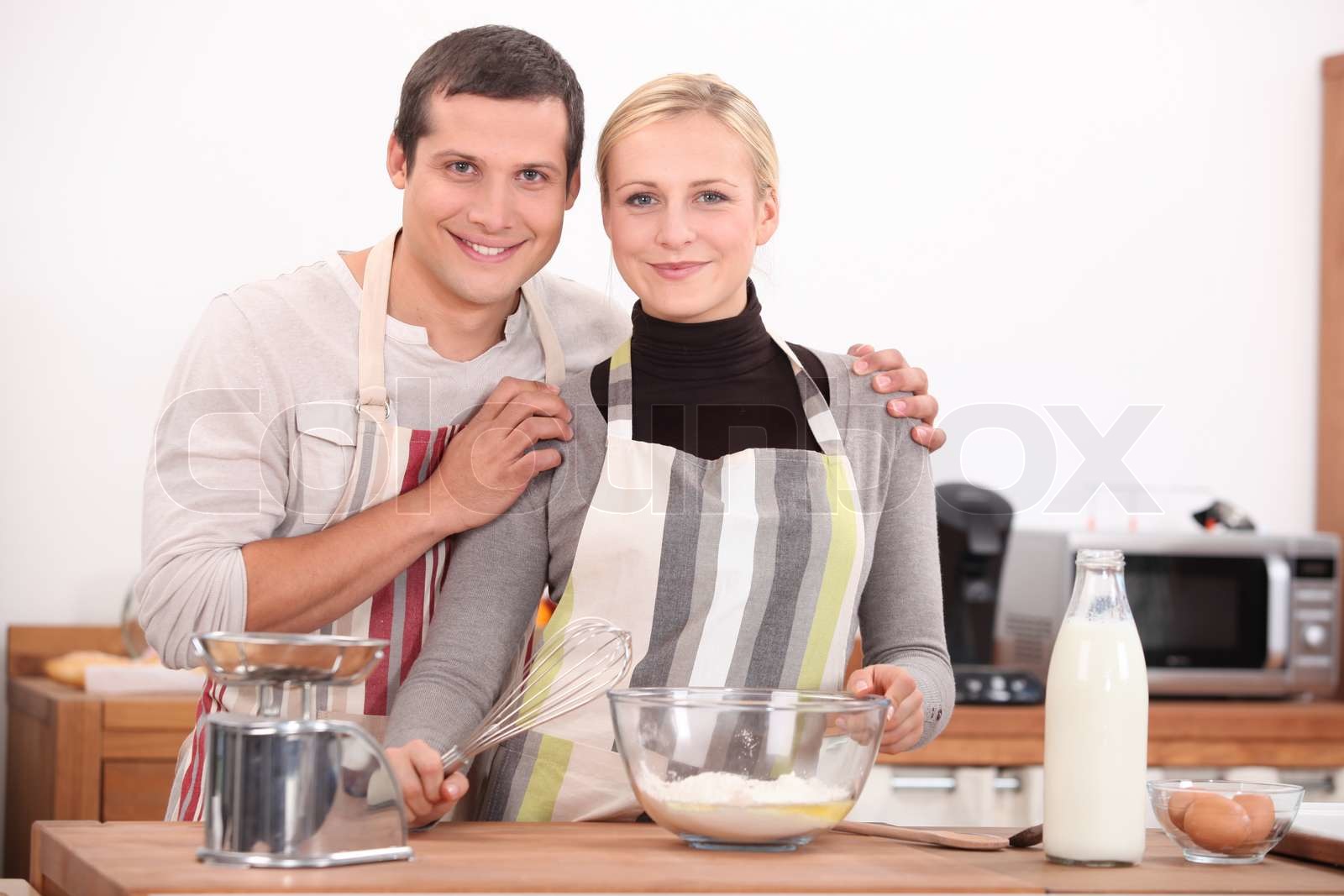 Couple baking together | Stock image | Colourbox