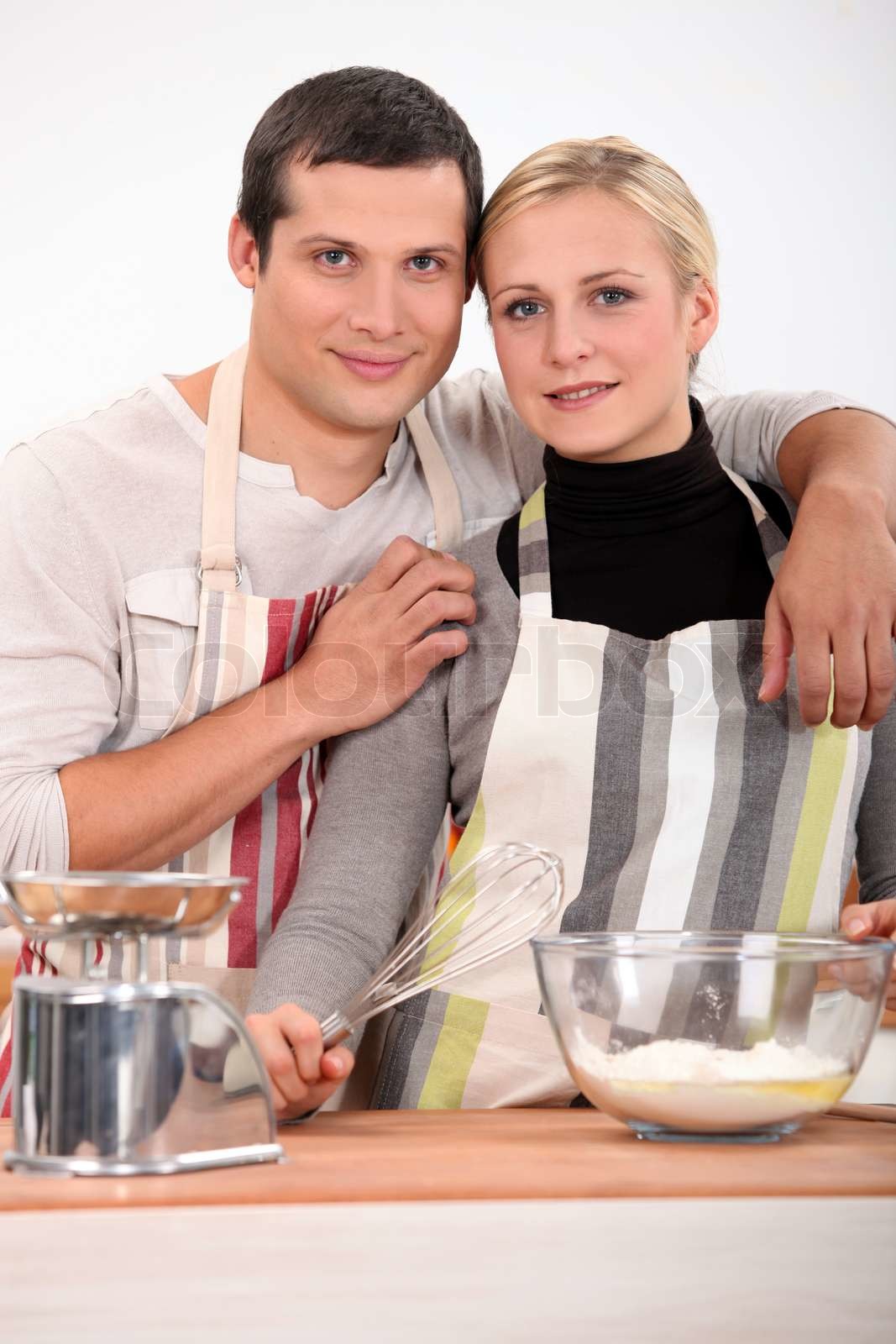 Couple baking | Stock image | Colourbox