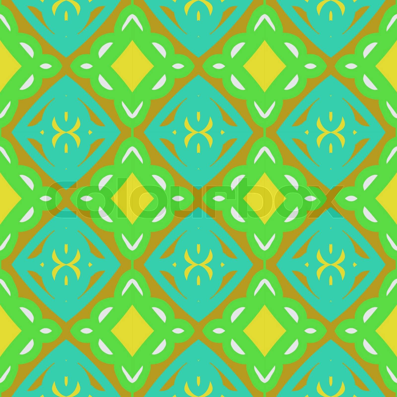 Pattern with bold stylized Indian motifs | Stock vector | Colourbox