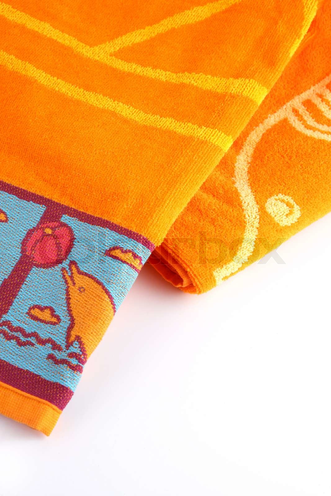 Orange beach towel | Stock image | Colourbox