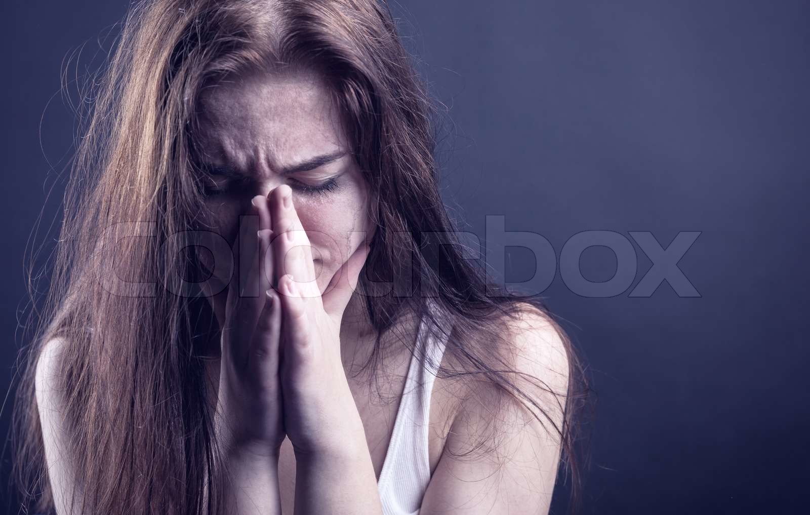 Crying woman | Stock image | Colourbox