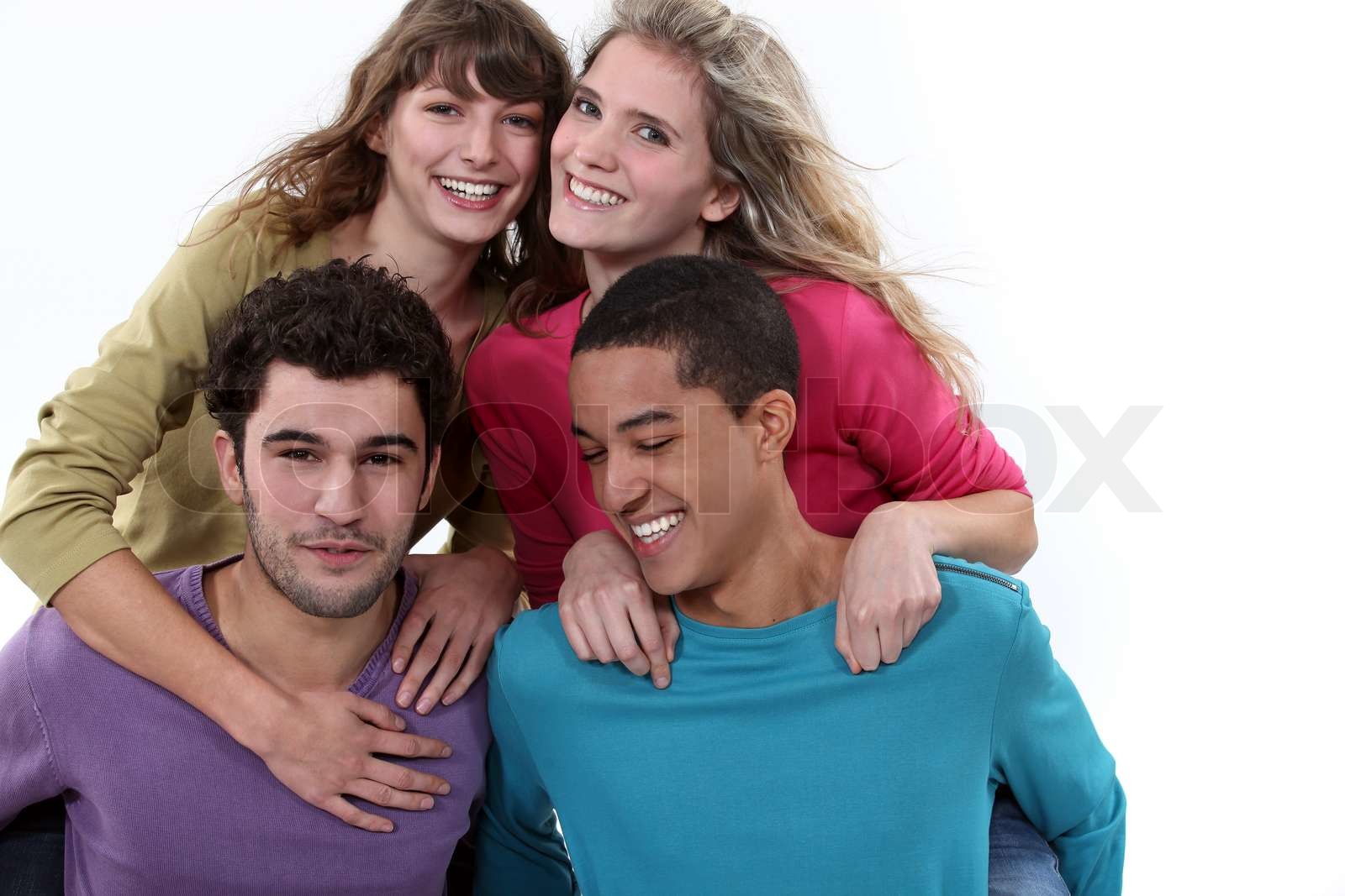 two couples posing together | Stock image | Colourbox