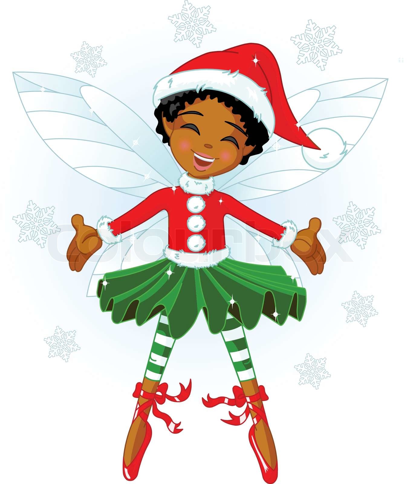 Little Christmas fairy | Stock vector | Colourbox