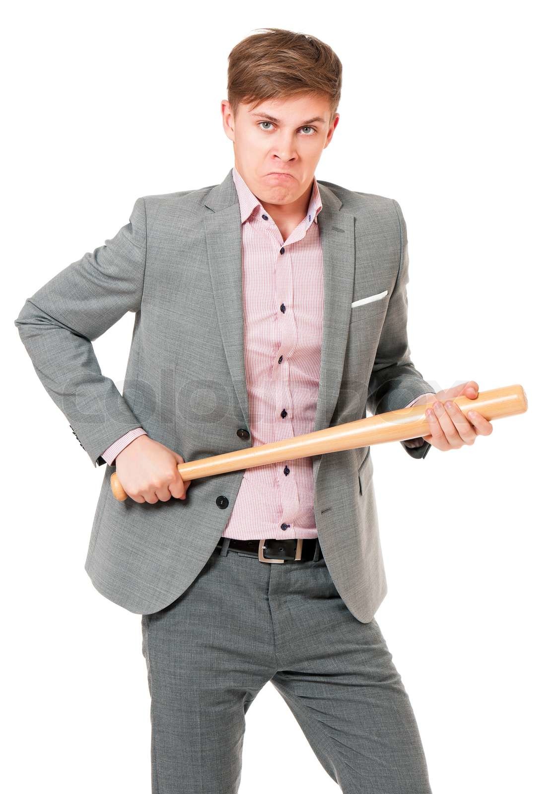 Man with baseball bat | Stock image | Colourbox