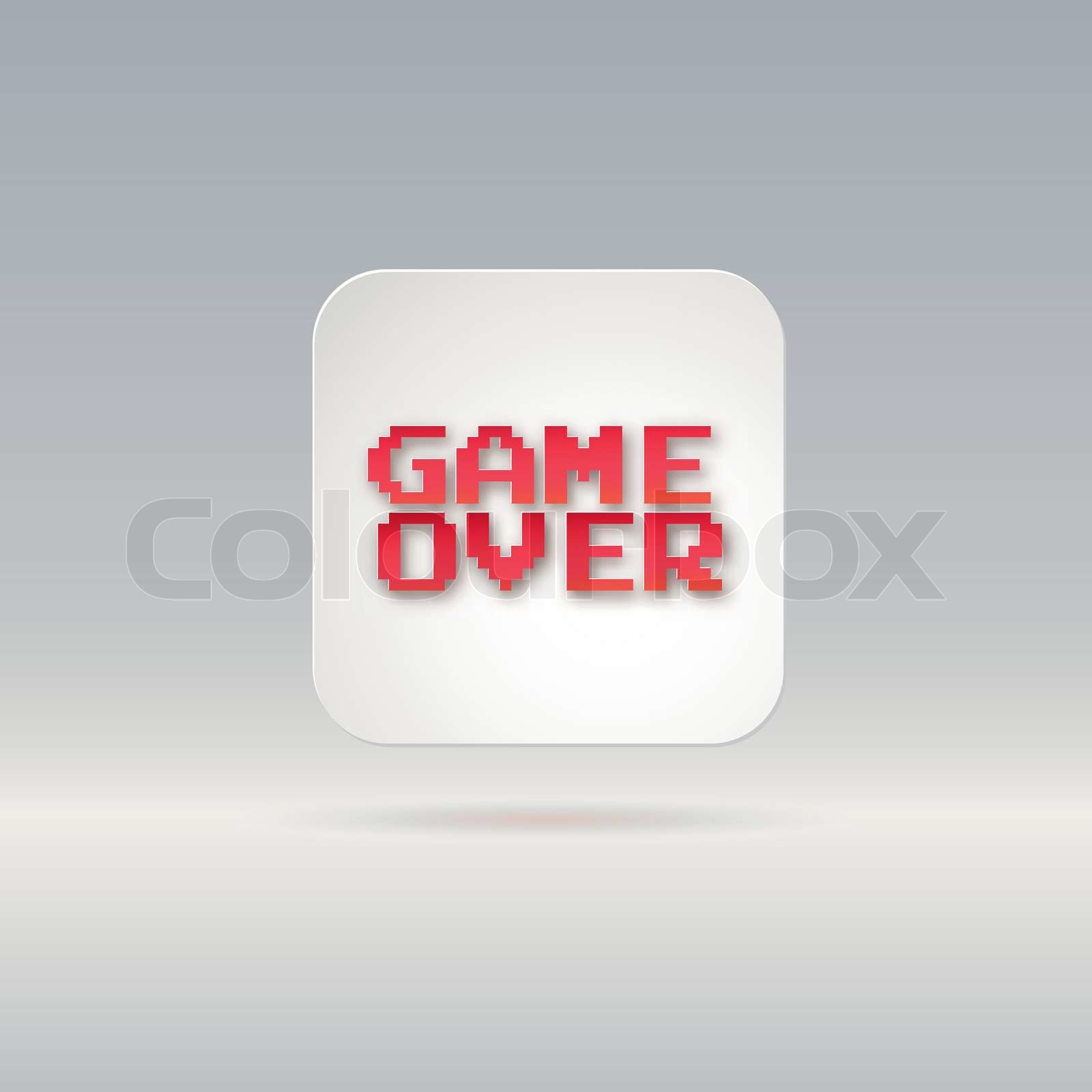 Schrift, game over , Symbol | Stock-Vektor | Colourbox
