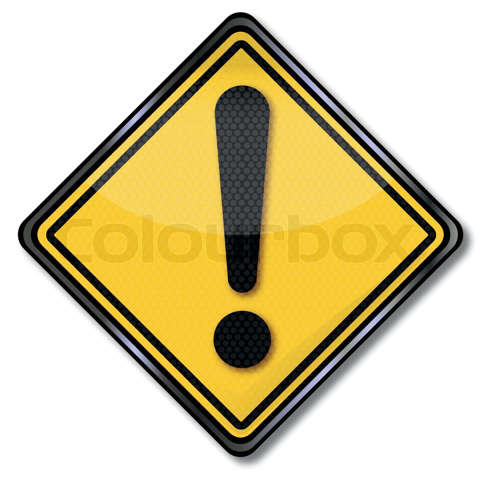 Gelbes Rufzeichen | Stock-Vektor | Colourbox