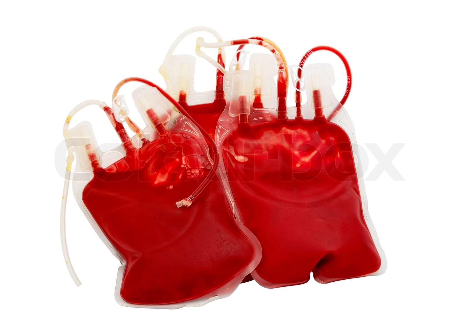 pose af blod og plasma isoleret | Stock foto | Colourbox