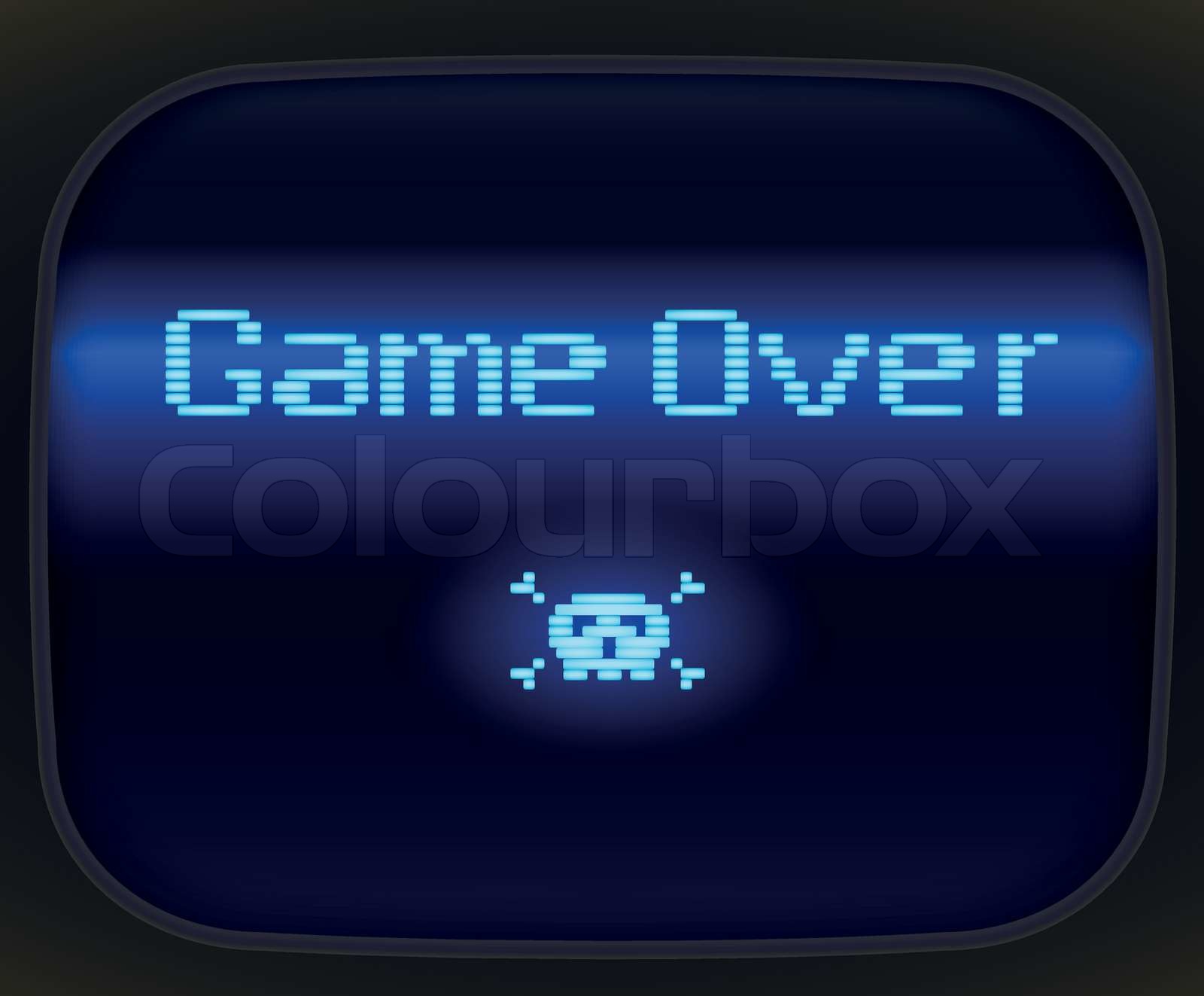 Game over, tv game. Skull and Crossbones | Stock vector | Colourbox