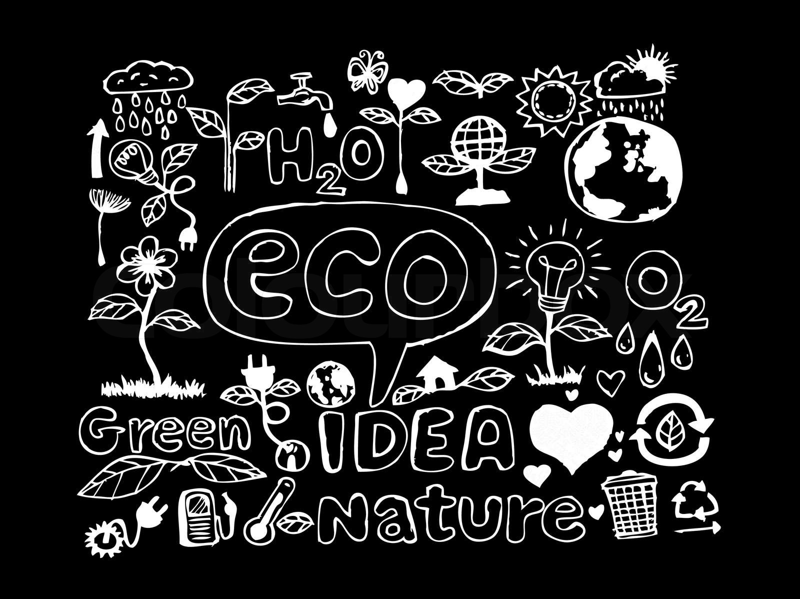 eco sketch Eco friendly vector set | Stock vector | Colourbox