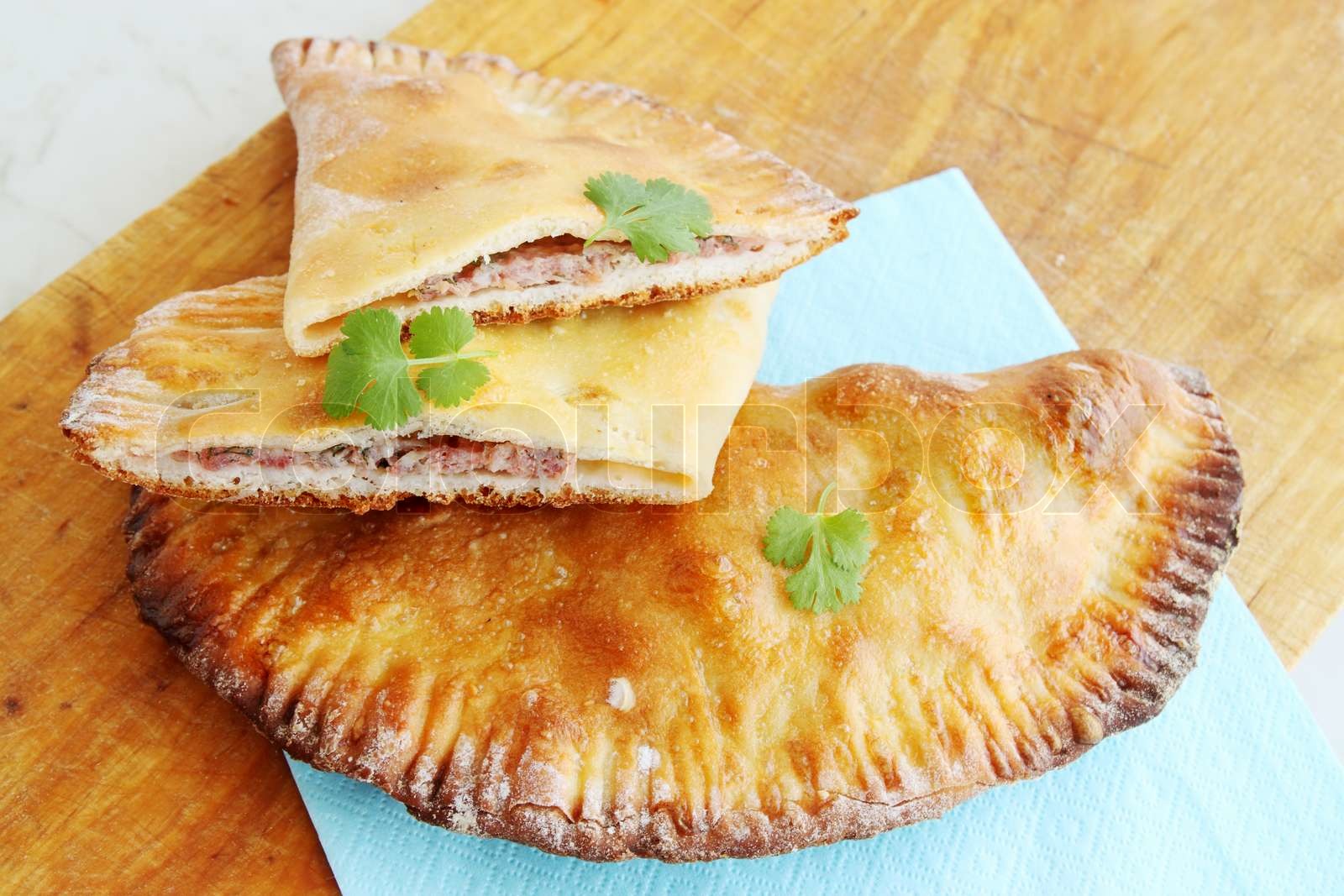 cheburek with pork | Stock image | Colourbox