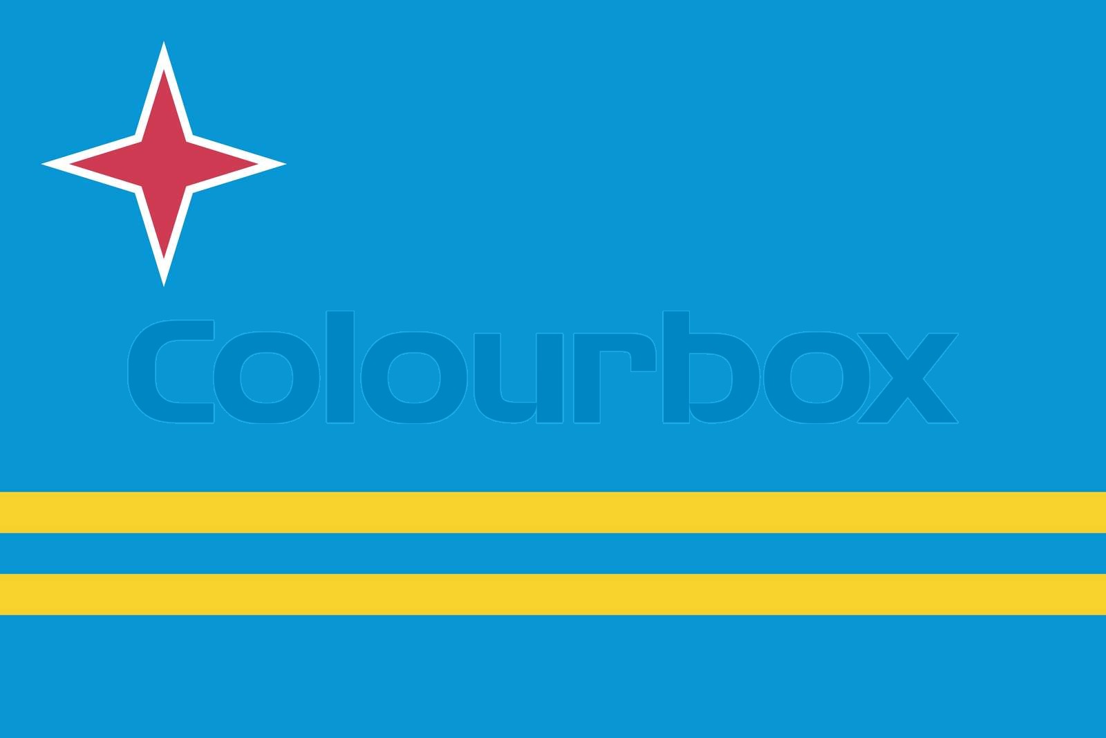 original and simple Aruba flag isolated vector in official colors and ...