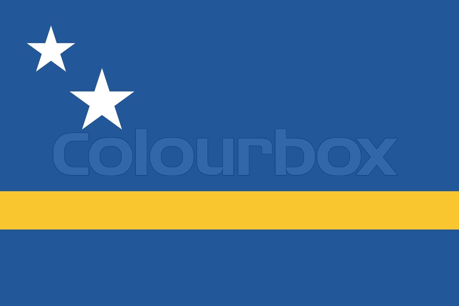 original and simple Curacao flag isolated vector in official colors and ...