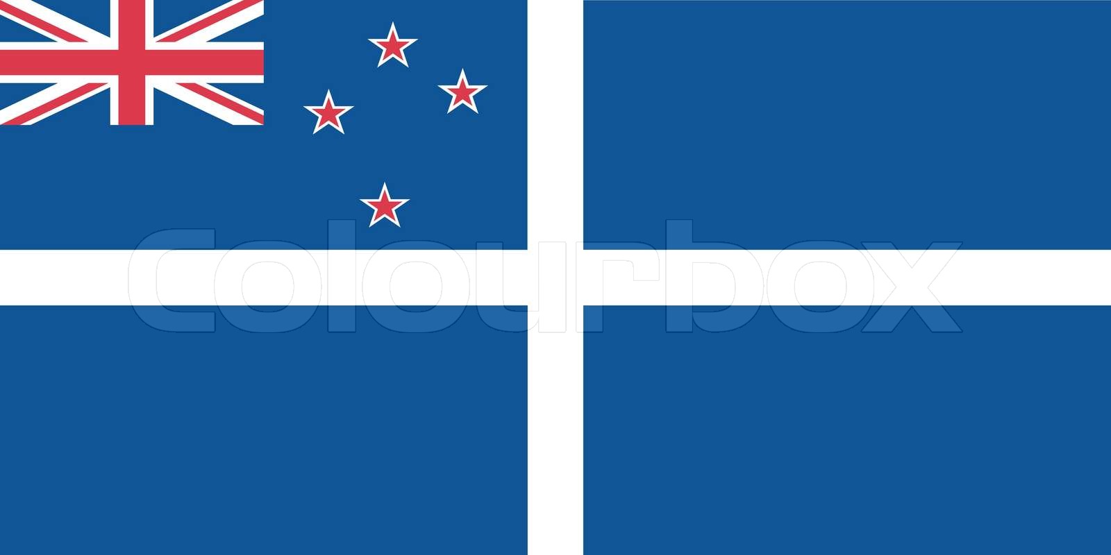 original and simple New Zealand Yacht flag isolated vector in official ...