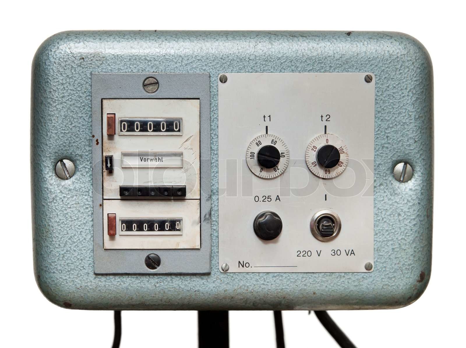 Vintage machine control panel | Stock image | Colourbox