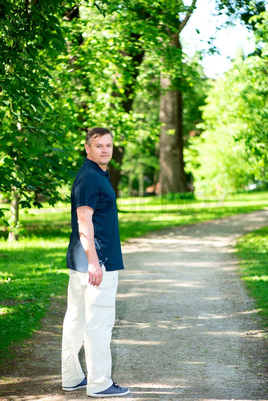 Men looking back | Stock image | Colourbox