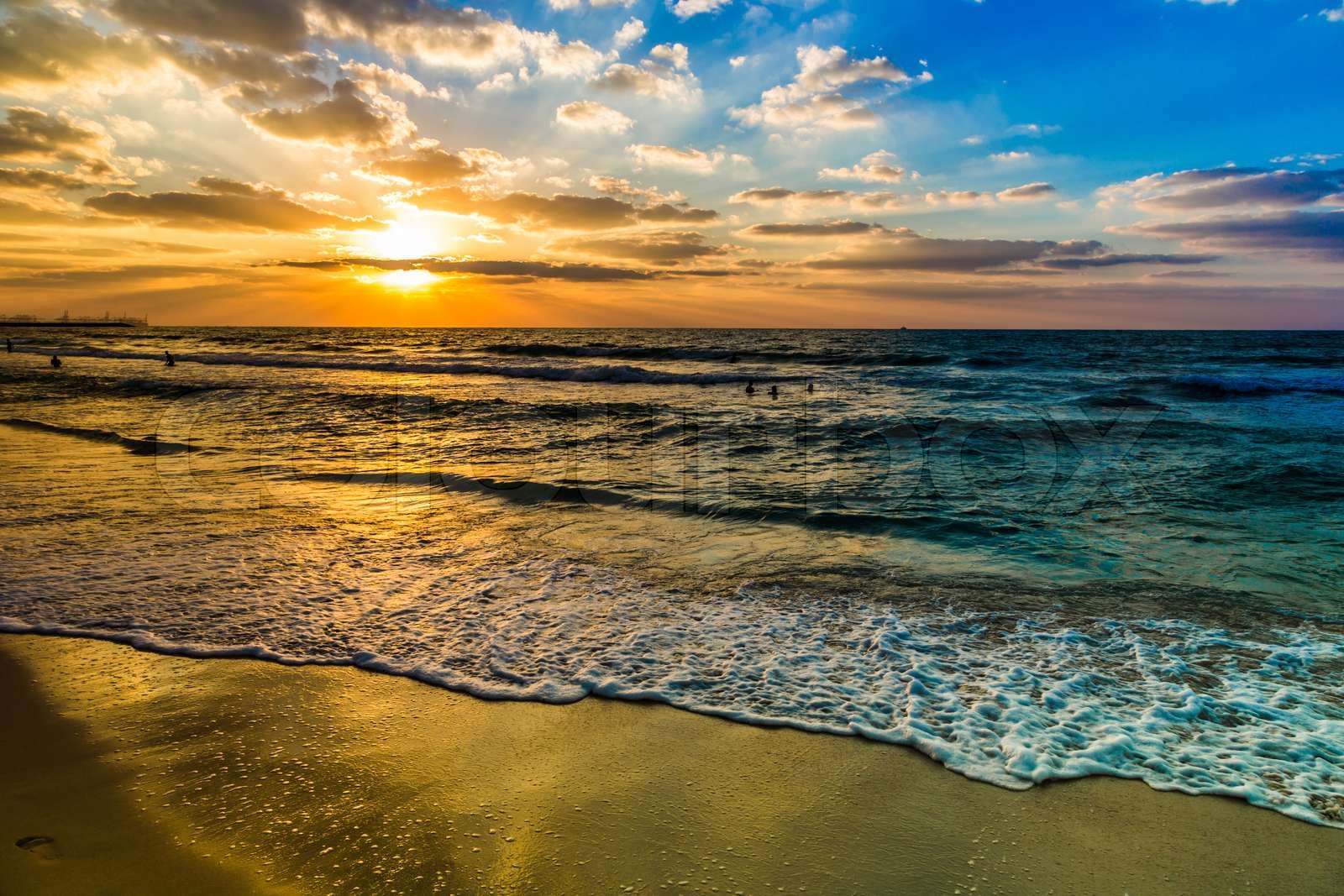 Dubai hav og strand , smukke solnedgang ved stranden | Stock foto ...