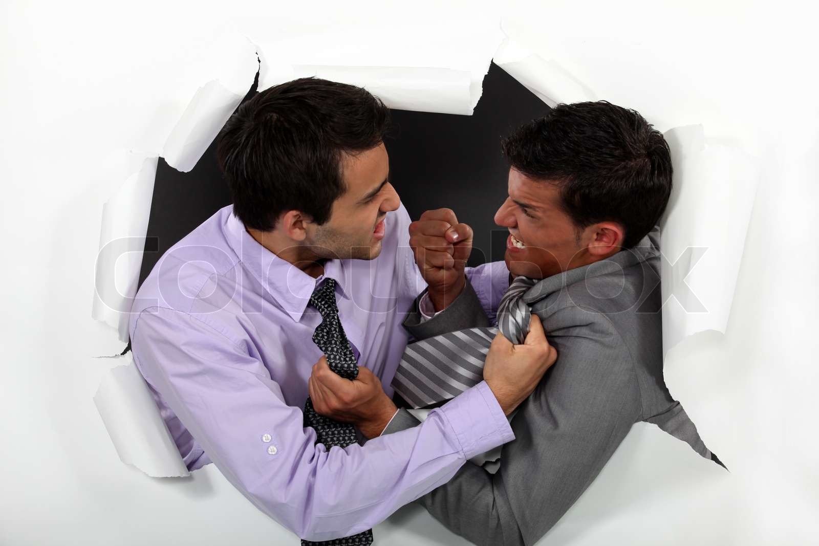 Two businessmen fighting | Stock image | Colourbox