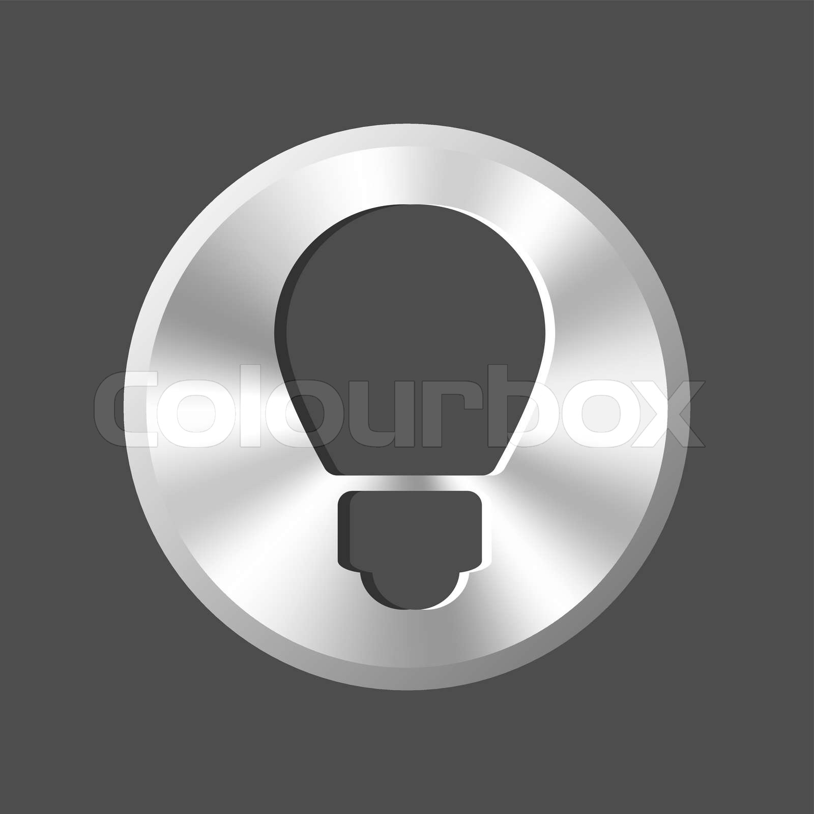 Light bulb button | Stock vector | Colourbox