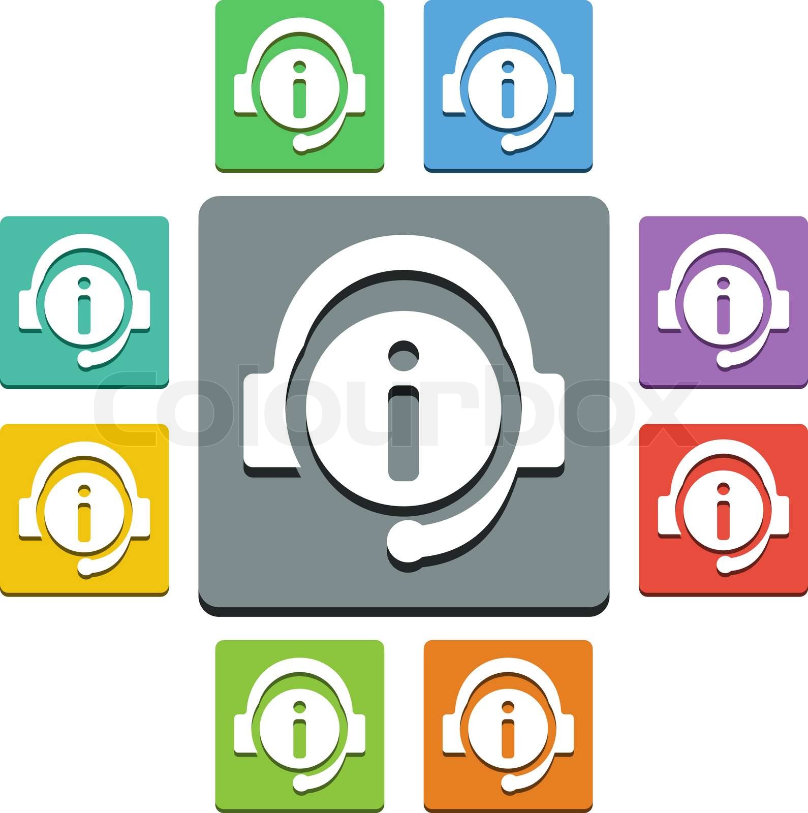 Vector Unterstützung icons - ' fast flach ' Stil | Stock-Vektor | Colourbox